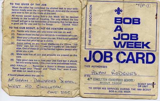 Scouting and me: Bob a job week