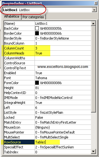 VBA: ListBox con varias columnas y encabezados. | EXCEL FORO: Un blog de Excel