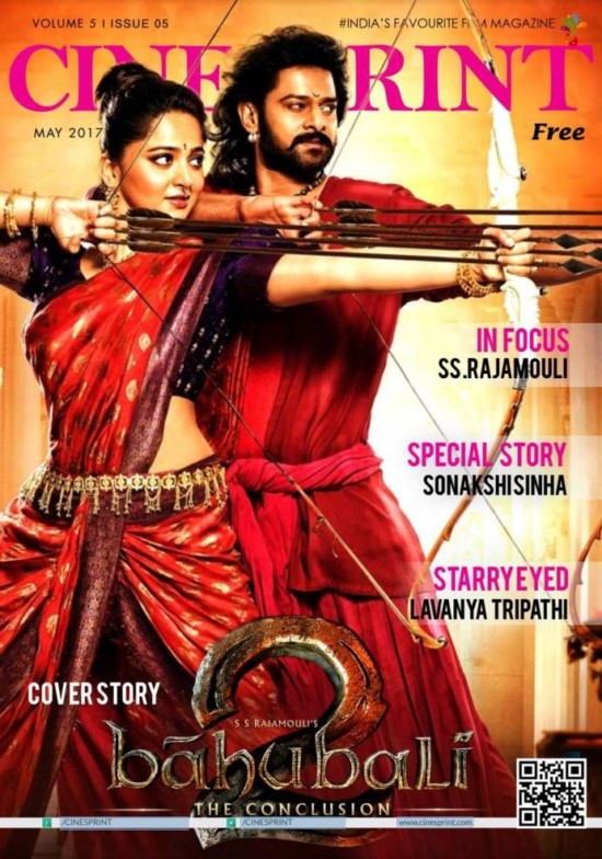Prabhas and Anushka Features on The Cover of Cinesprint Magazine May 2017