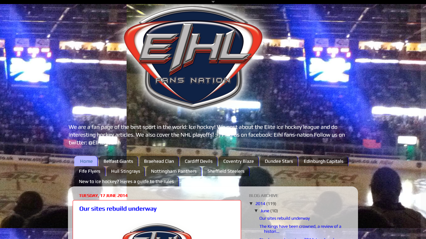 EIHL Fans Nation: Some new features on our site for the new EIHL season