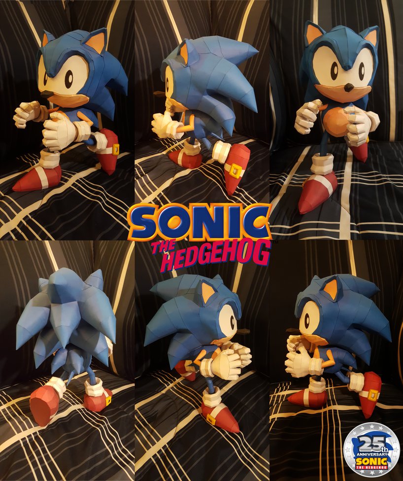 Classic Sonic the Hedgehog Papercraft | Papercraft Paradise ...