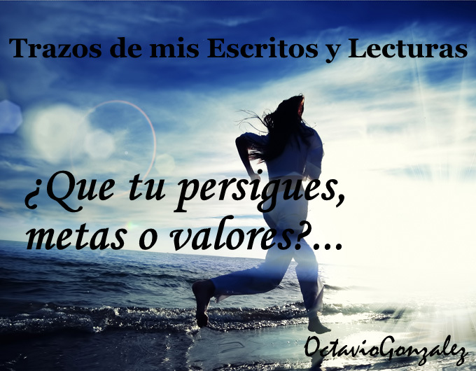 Trazos de mis Escritos y Lecturas: ¿Que tu persigues, metas o valores?...
