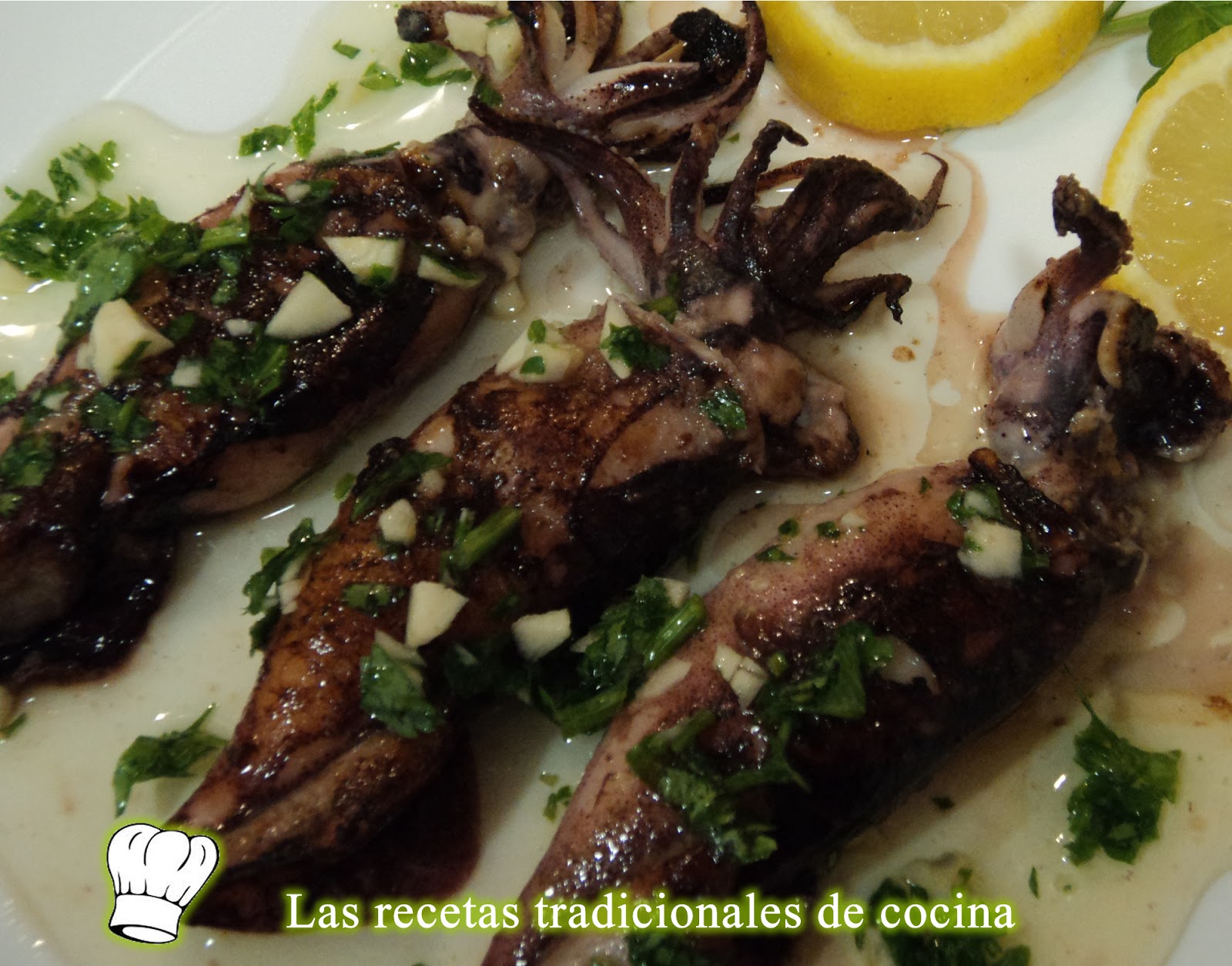 Receta de calamares a la plancha con salsa verde