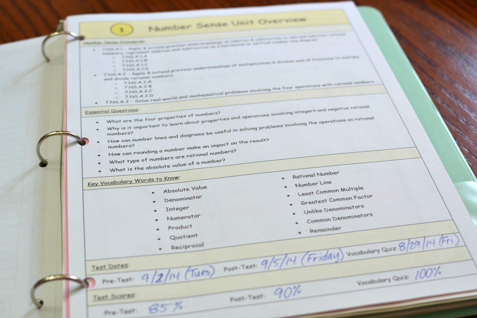 Math in Demand: 7th Grade Math Interactive Notebook