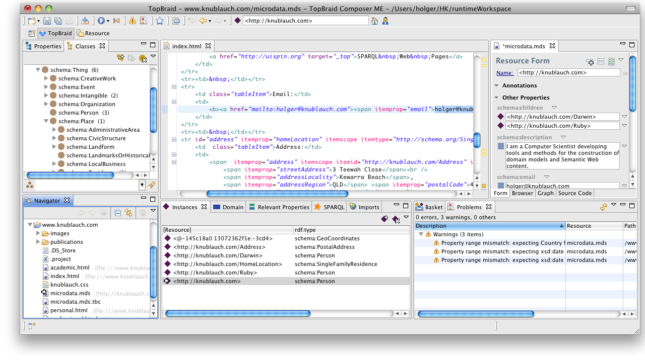 Composing the Semantic Web: Microdata and RDFa in TopBraid Composer