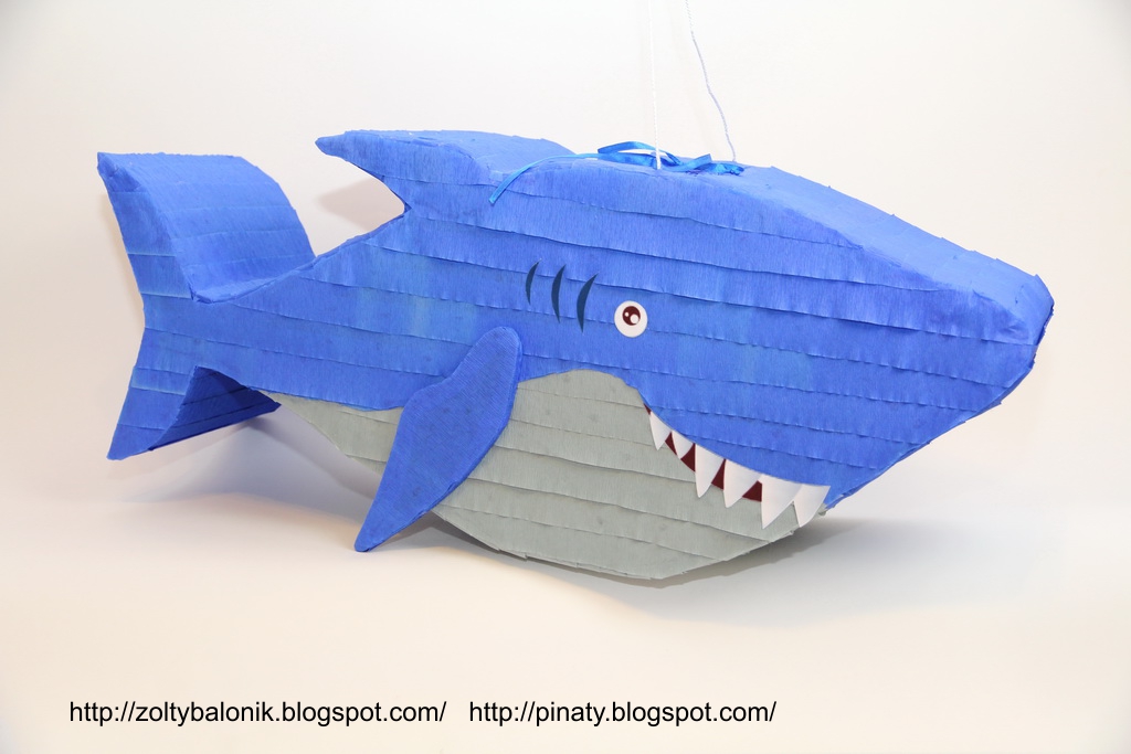 Żółty balonik: Rekin - Żółty balonik - piniata