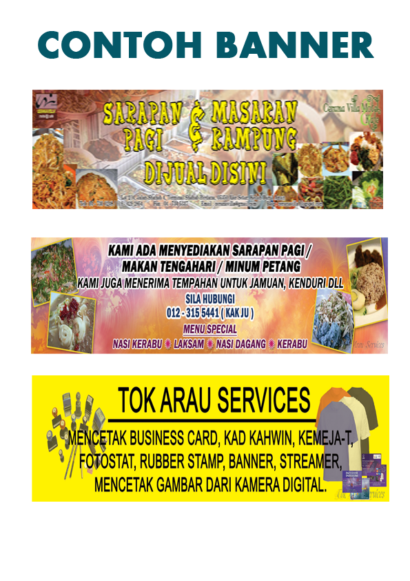 Tok Arau Services Your One Stop Supplier: Portfolio Banner/ Streamer