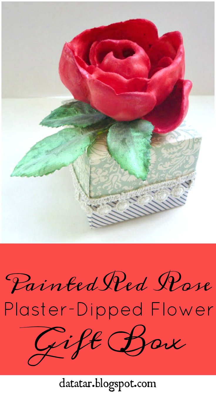 Painted Plaster Dipped Flower Tutorial