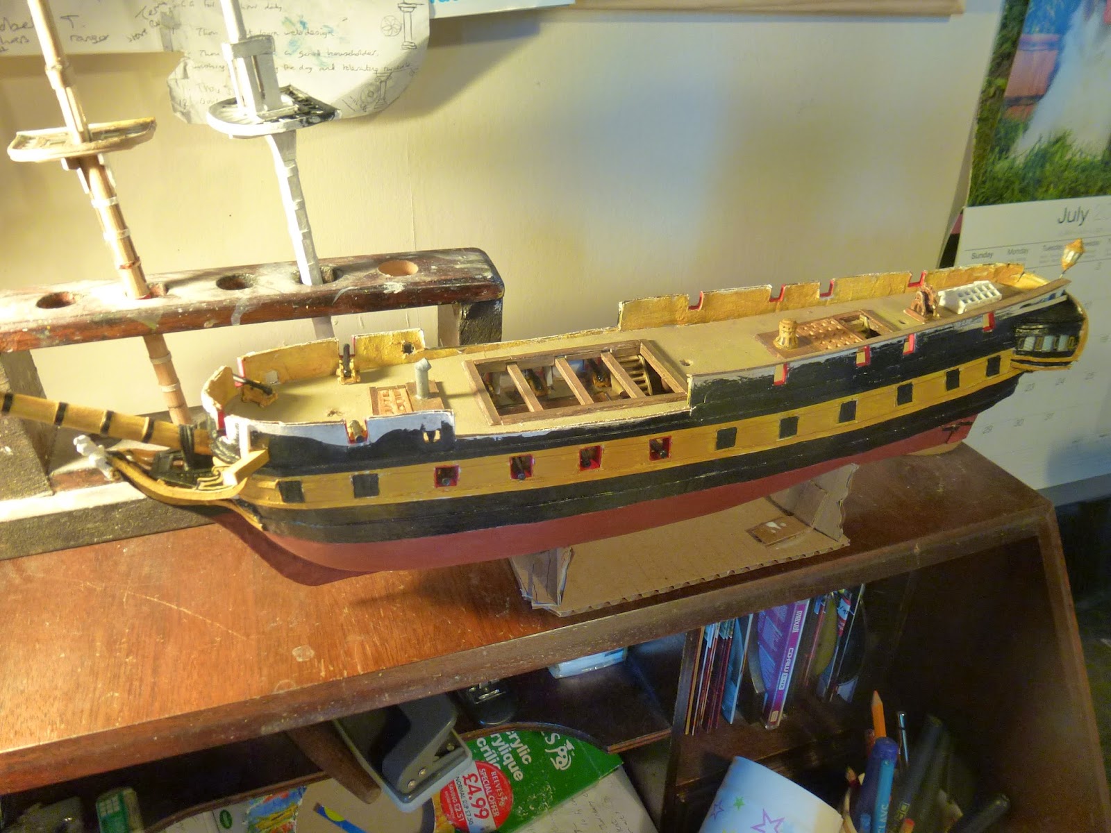 The Art Blog of Gordon Napier: How to Make a Model frigate (Napoleonic ...