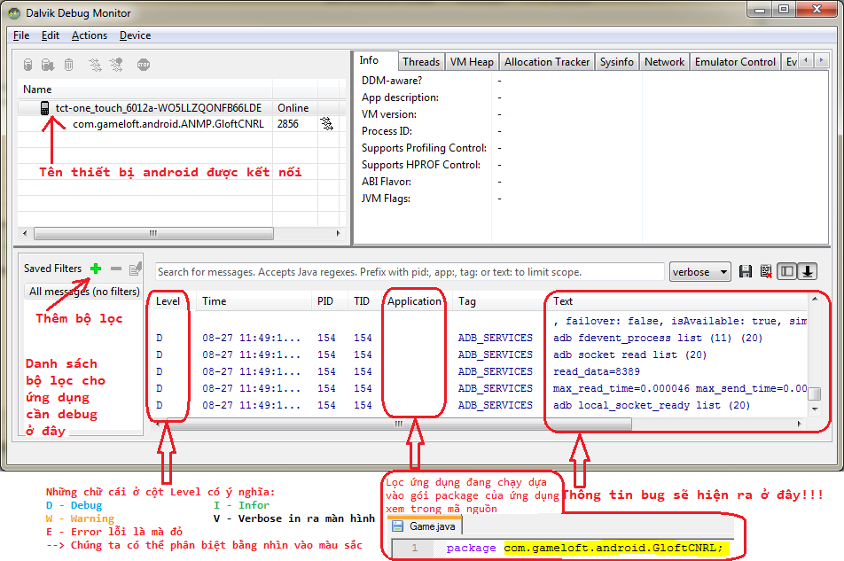 Cách Debug Các ứng Dụng Chạy Trên Android Bằng Công Cụ Ddms ~ Programming Tutorial