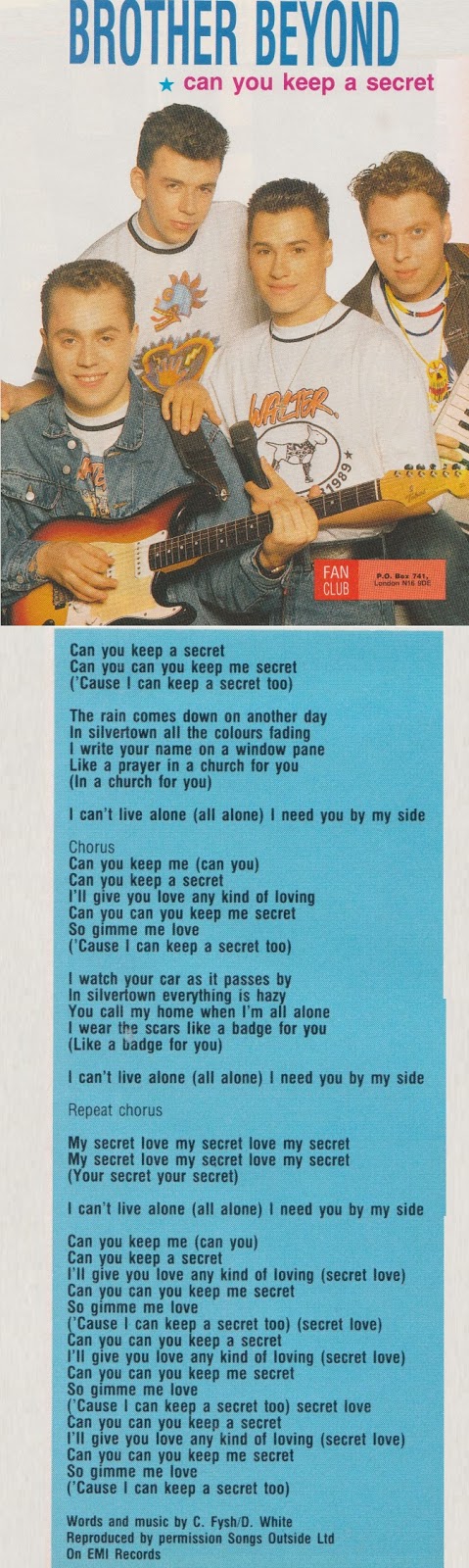 Top Of The Pop Culture 80s: Brother Beyond - Can You Keep A Secret - 1989