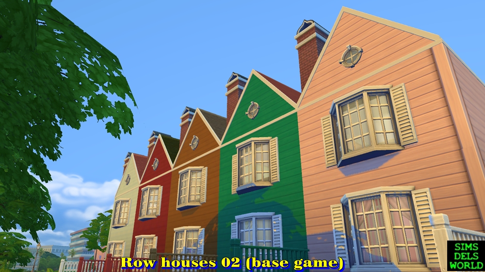 SimsDelsWorld: The Sims 4 : Row houses 02 (base game)