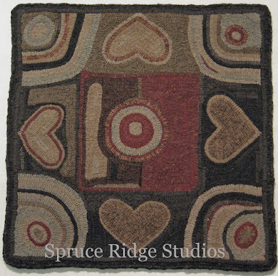 Kris Miller from Spruce Ridge Studios: Rug Of The Day - Antique Hearts