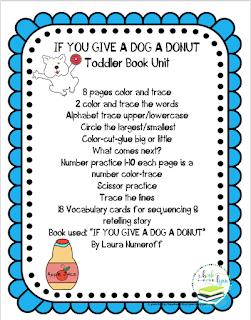 IF YOU GIVE A DOG A DONUT TODDLER BOOK UNIT ~ Book Units by Lynn