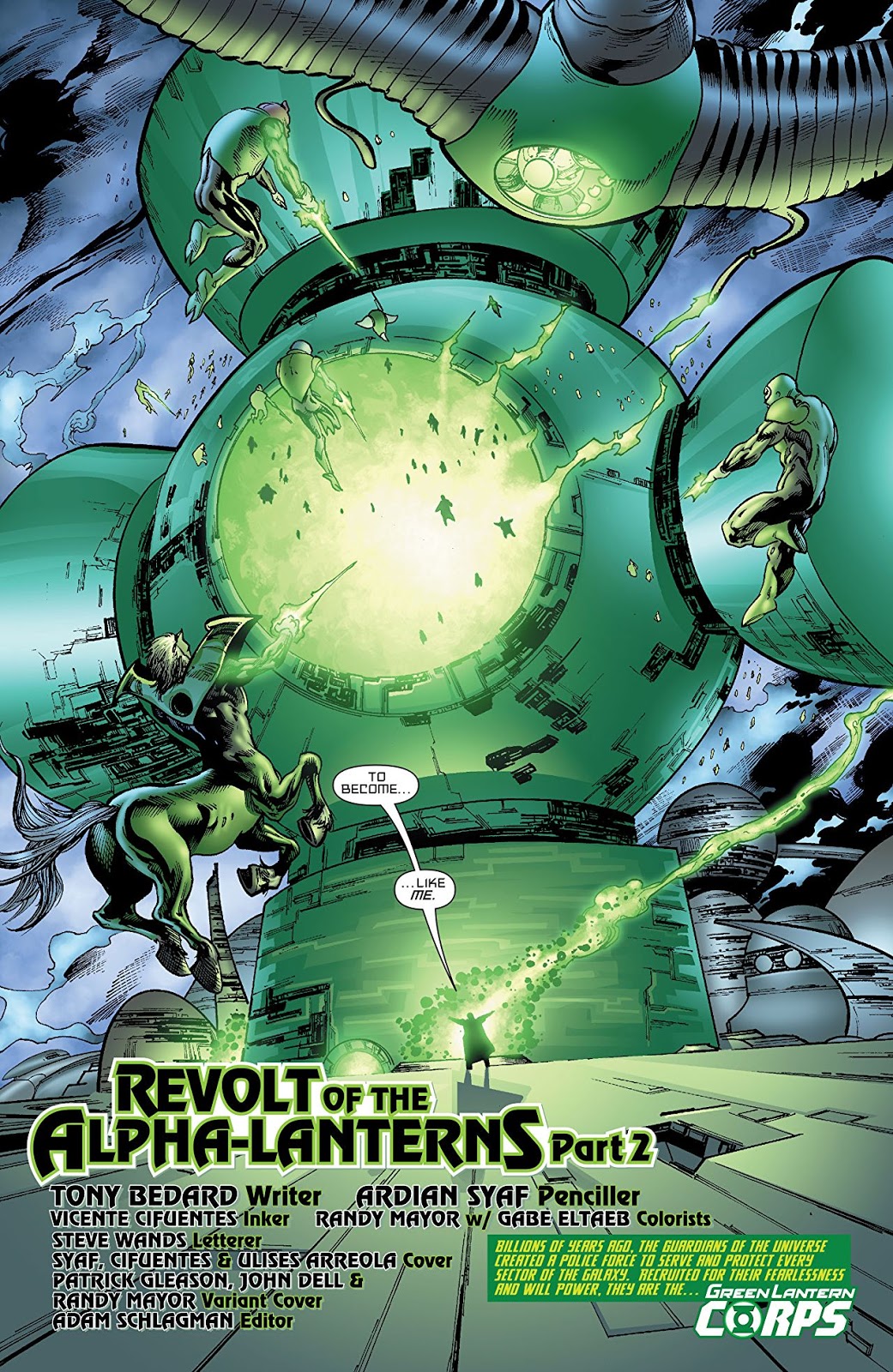 COMIC BOOK FAN AND LOVER: GREEN LANTERN CORPS: LA REVUELTA DE LOS ALPHA ...