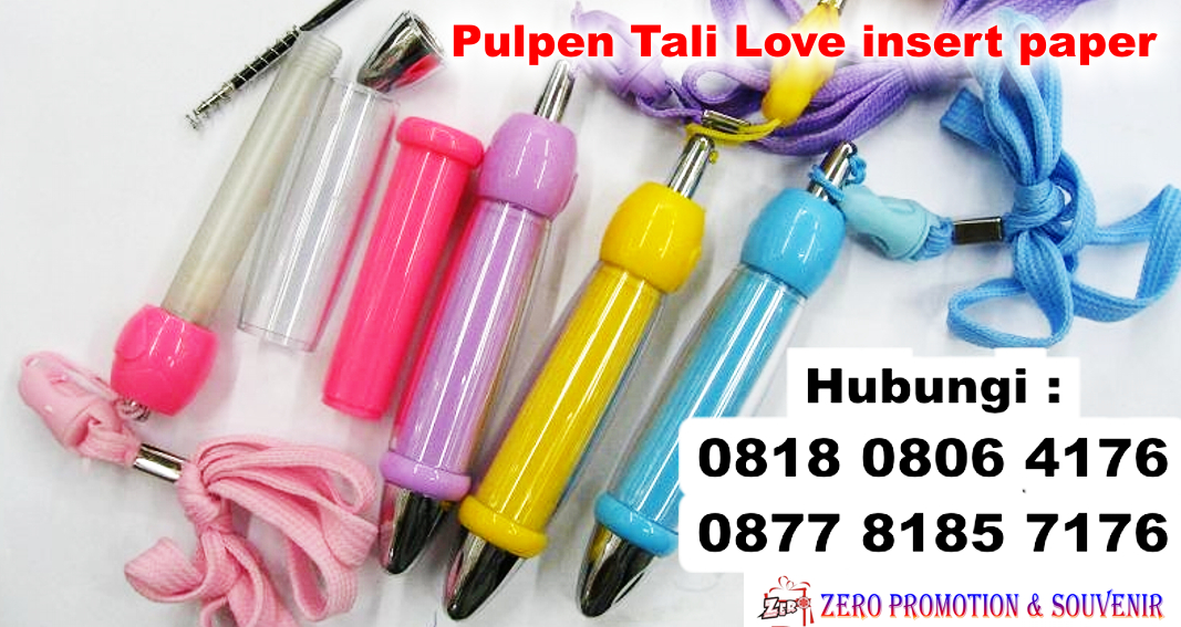Pulpen Tali Love insert paper | zeropromosi | souvenir barang promosi ...