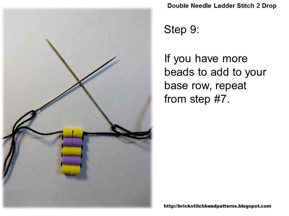 Brick Stitch Bead Patterns Journal: Double Needle Ladder Stitch 2 Drop ...