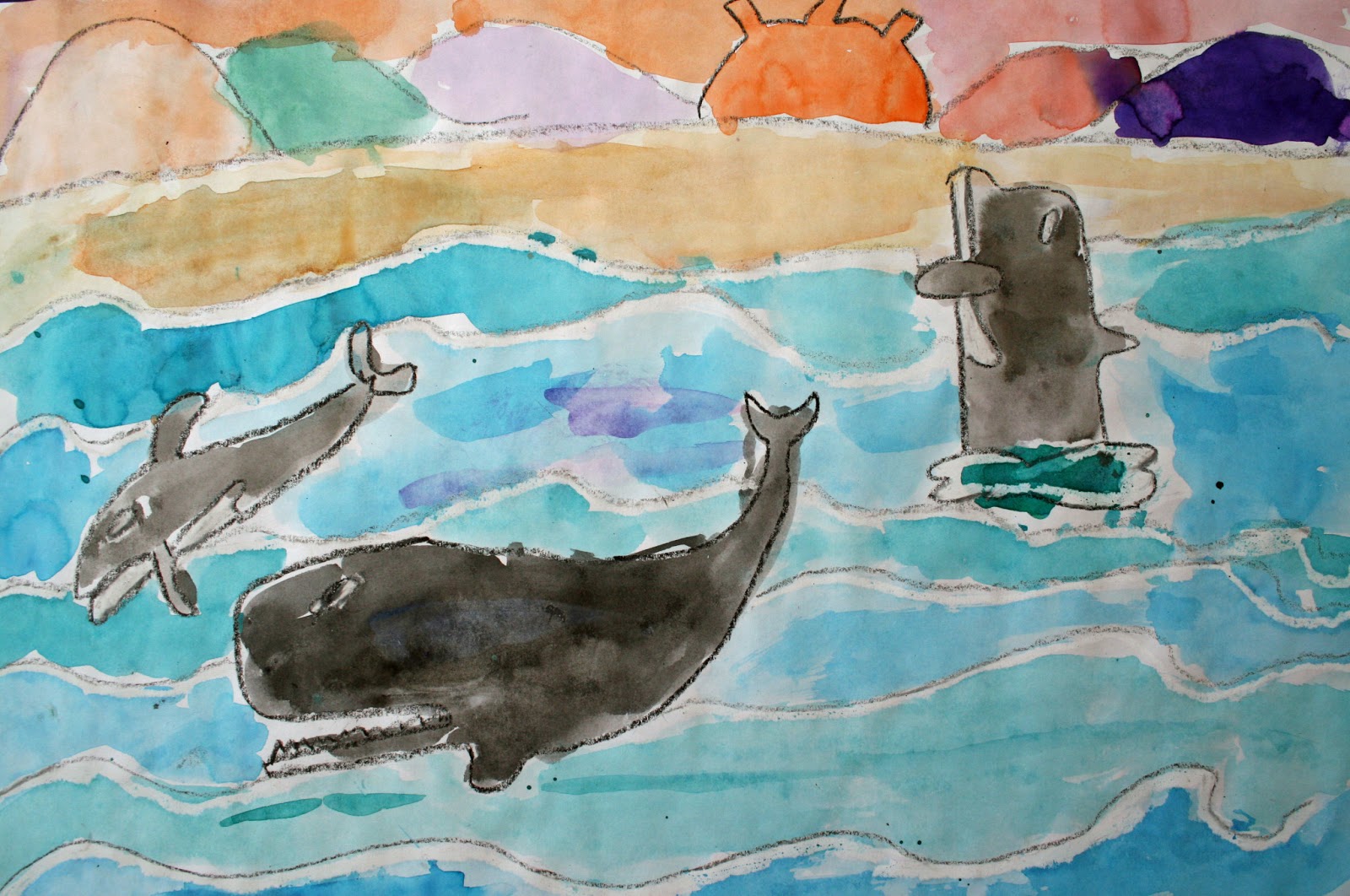 Salem Hyde Artroom : Third Grade Watercolor Whales