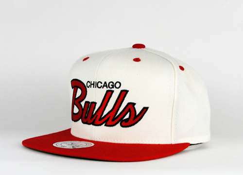 Dope SnapBacks: Chicago Bulls White Script SnapBack(Green Under)