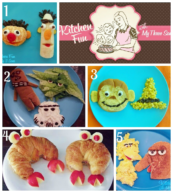Miss Lovie: Banana Bus Snack Idea with Kitchen Fun With My 3 Sons