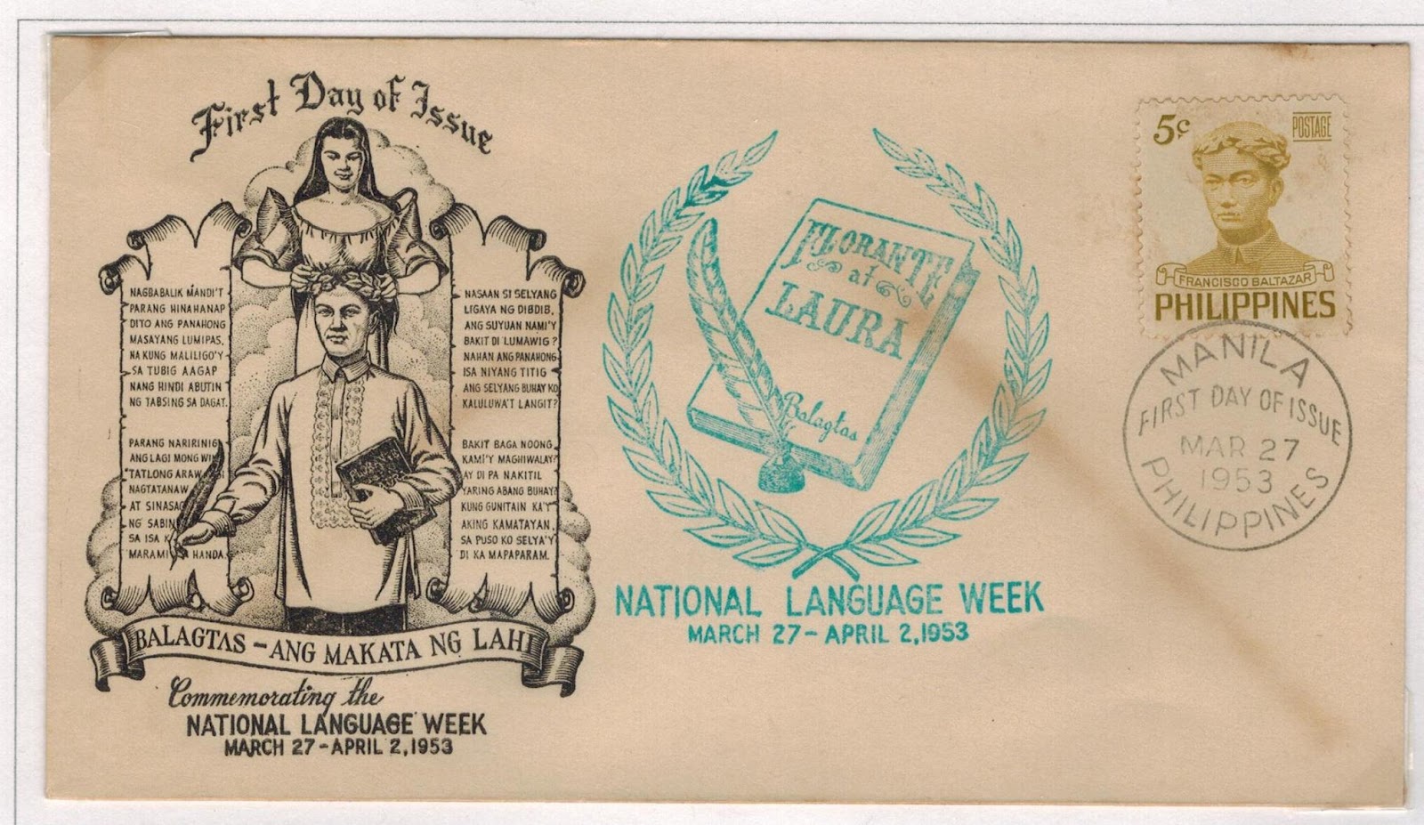 Philippine Republic Stamps : 1953 National Language Week