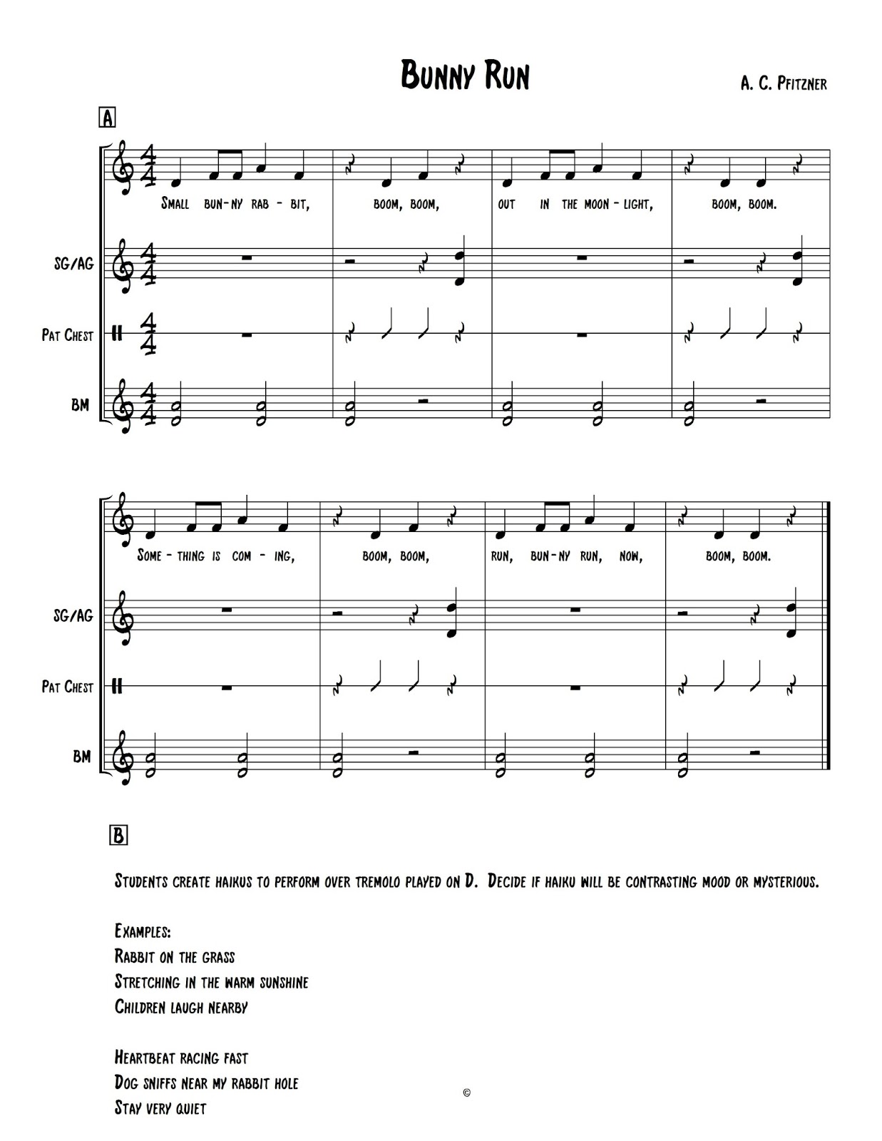 O For Tuna Orff: Rabbit Songs Two Ways - Minor and Major