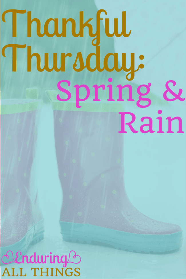 Thankful Thursday: Spring & Rain - Enduring All Things