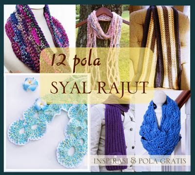 12 Pola Gratis Syal Rajut Crochet - She Nisa