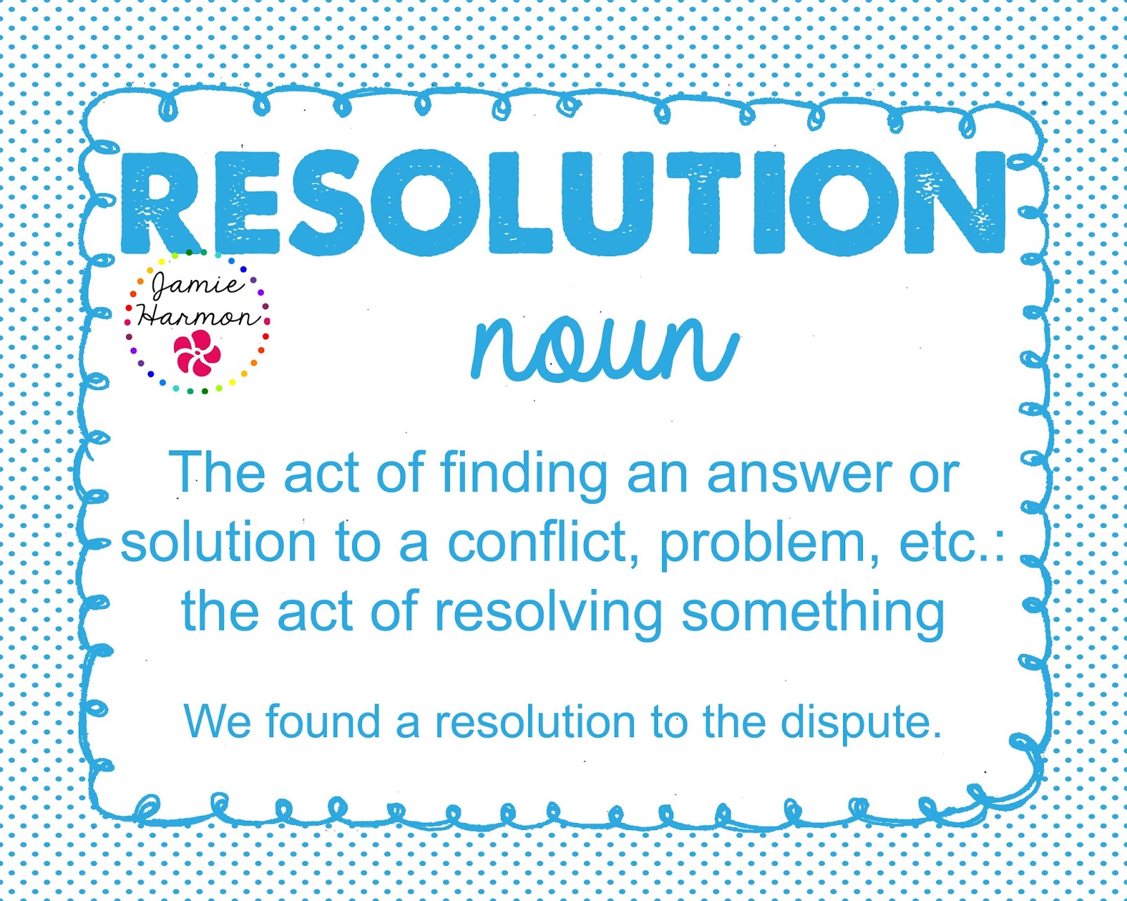 iHeart: Printable: Word of the Week: Resolution