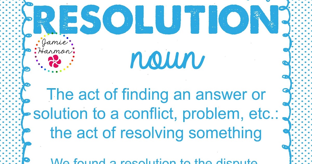 iHeart: Printable: Word of the Week: Resolution