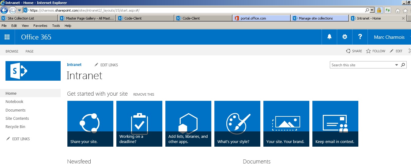 Azure & Co: Branding a SharePoint Online team site using the SharePoint JavaScript Object Model