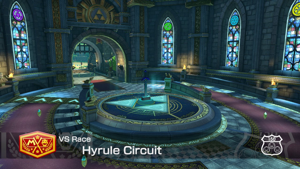 Acelerando e coletando rupees em Hyrule Circuit — Mario Kart 8 (Wii U ...
