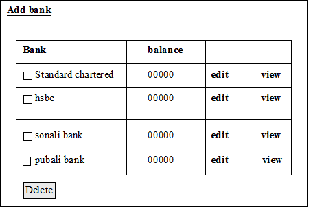 Bank account layout - luatools