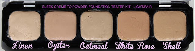 Pale Skin Make-Up: Sleek Foundation Tester Kit