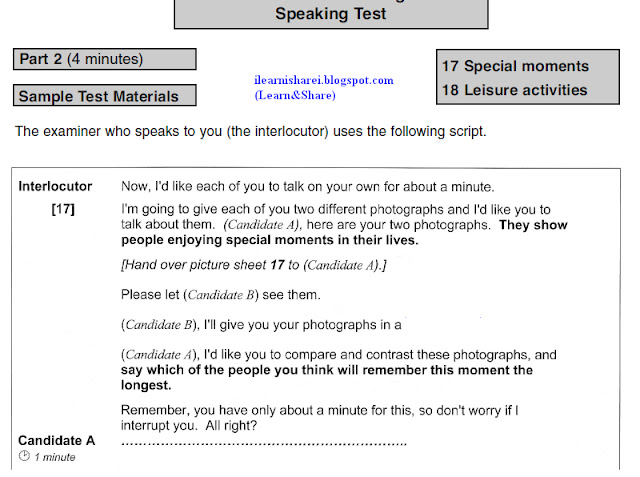 FCE Speaking Part 2 | Learn&Share