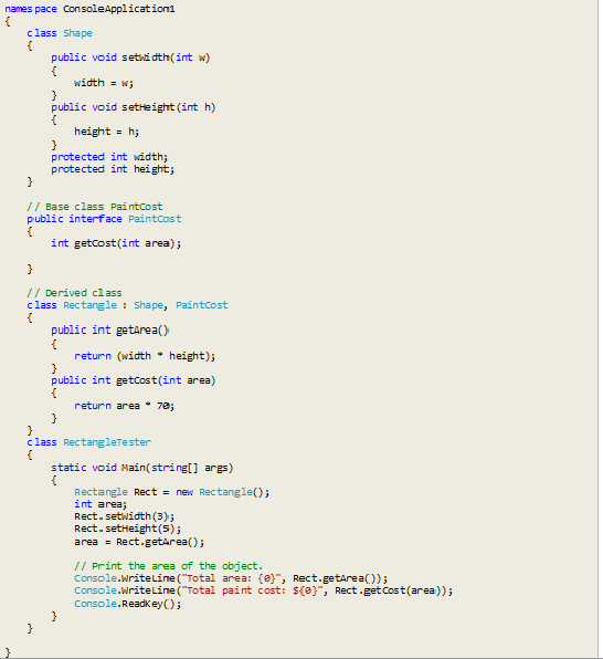 GNIITSolution: CSHARP INHERITANCE ~ mkniit