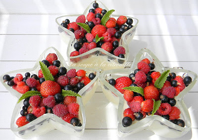 La soupe à la citrouille: Mousse de mascarpone aux fruits rouges