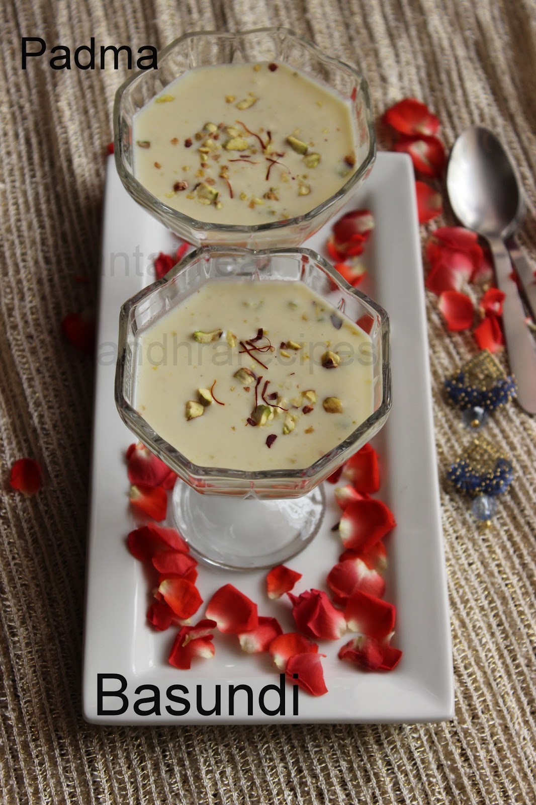 plantain leaf(Andhra Recipes): Basundi