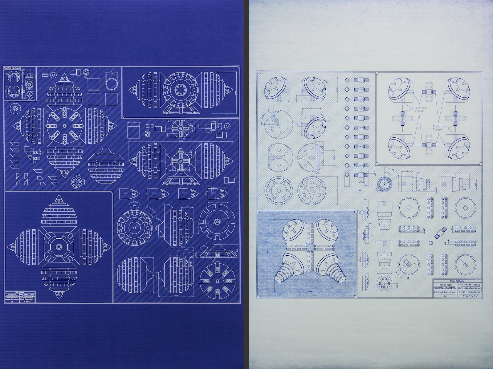 My Sculpture Blog: BluePrint Drawings