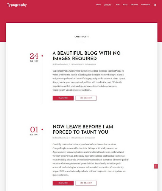 Typography Blogger Template Free Download 2019 - Blogger Templates 2019 ...