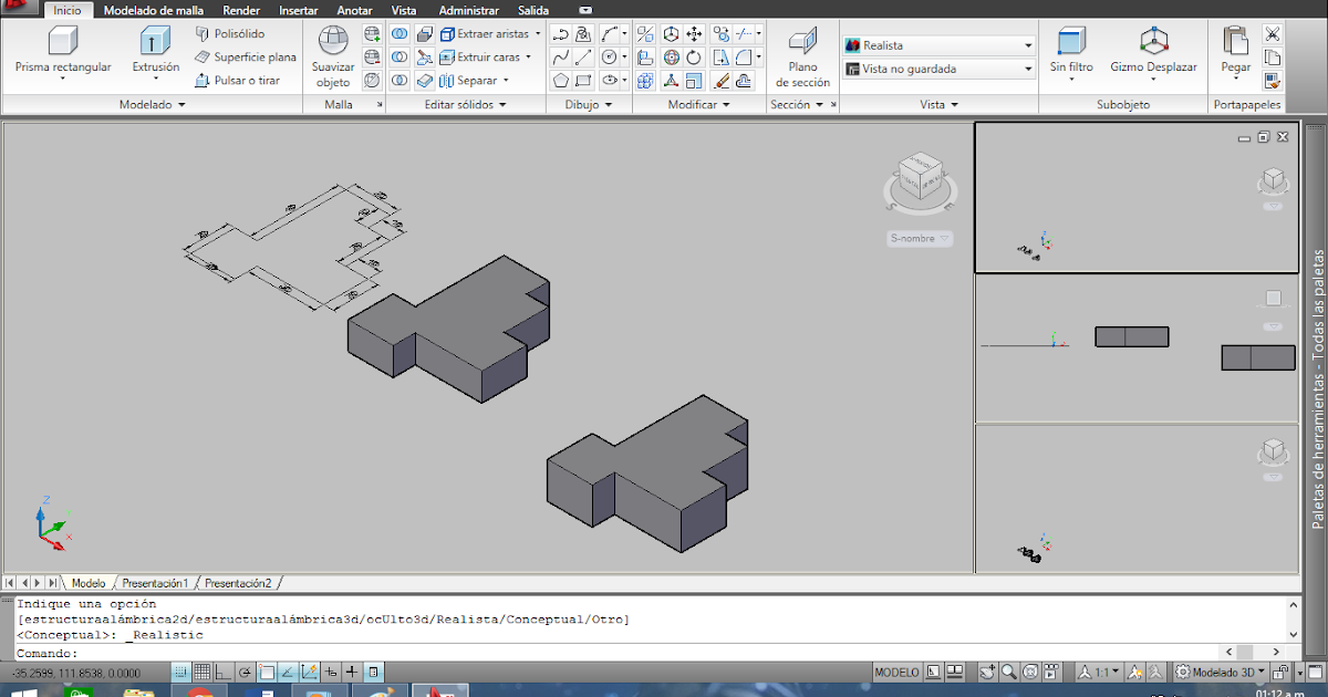 Cuaderno de trabajo de Kelly Torres Martinez: Estilos Visuales en Autocad