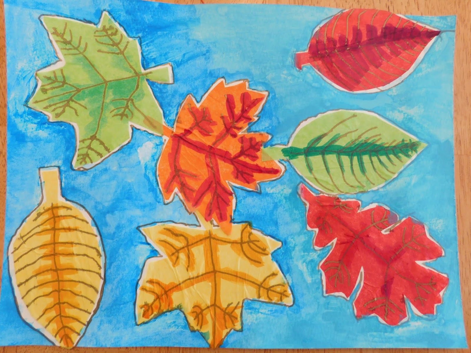 Art Project #46: Tissue Paper Leaf Art