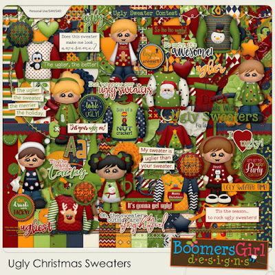 BoomersGirl Designs: "Ugly Christmas Sweaters" Digital Kit