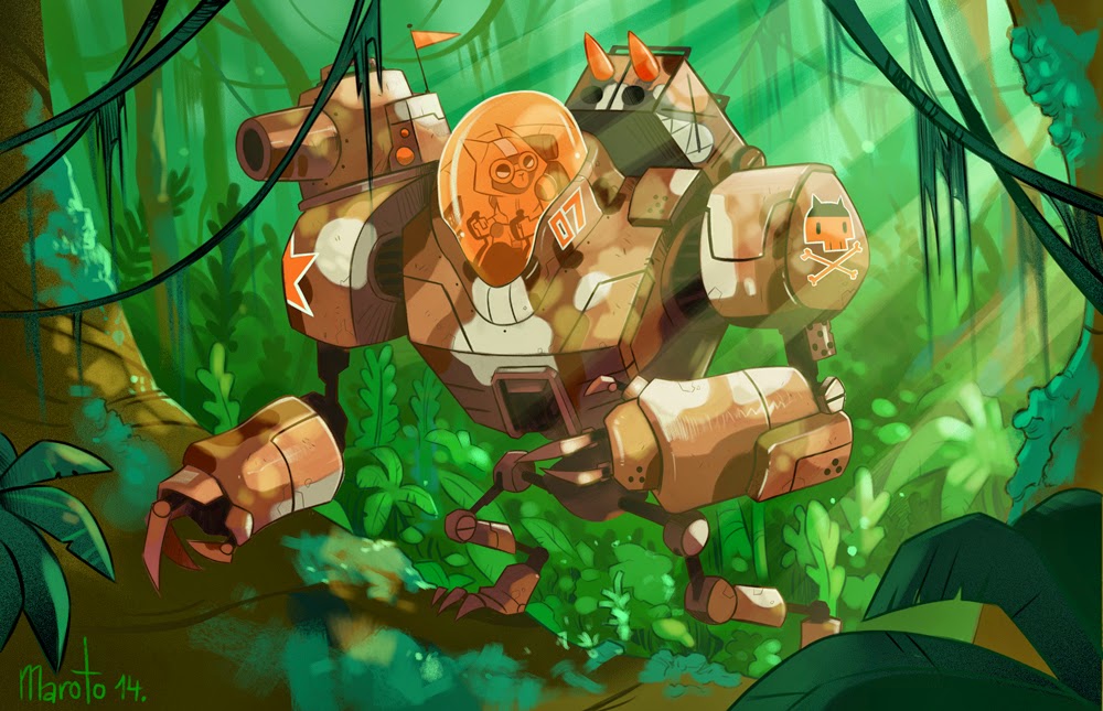 Bambinomonkey: Battlecat! March of robots!