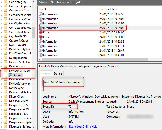 A Mobile Attempt Intune Gpo Enrollment General Info