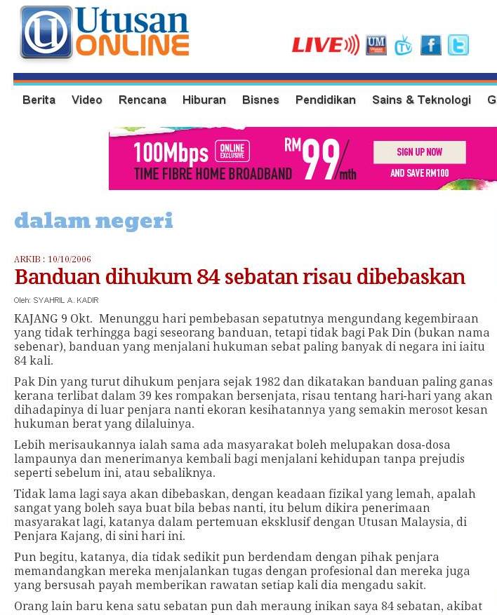 Pakdin, Kisah Banduan Yang Dihukum Sebat Paling Banyak Dalam Negara ...