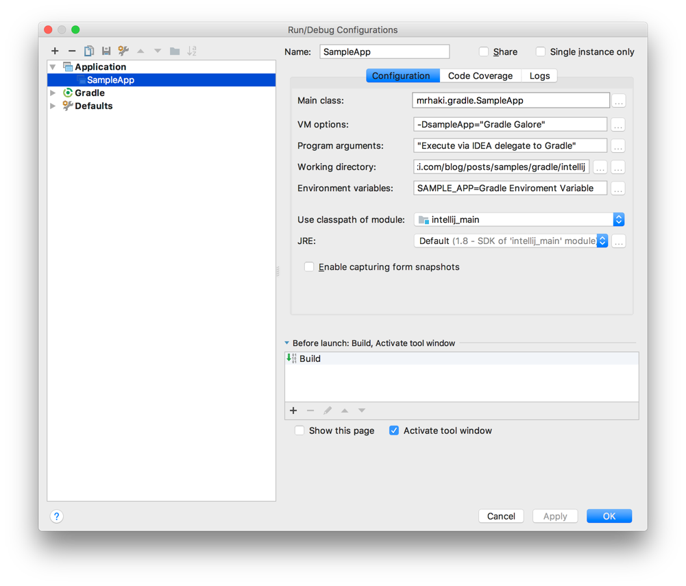 Gradle Goodness Passing Environment Variables In Intellij Idea