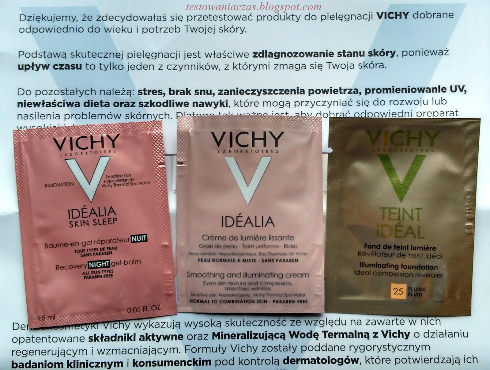 Darmowe próbki od Vichy - testowaniaczas: testowanie produktów 2018 ...