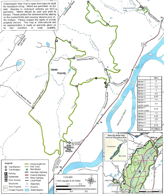Hiking Trails in NJ and PA: Hiking the Conashaugh Trail North