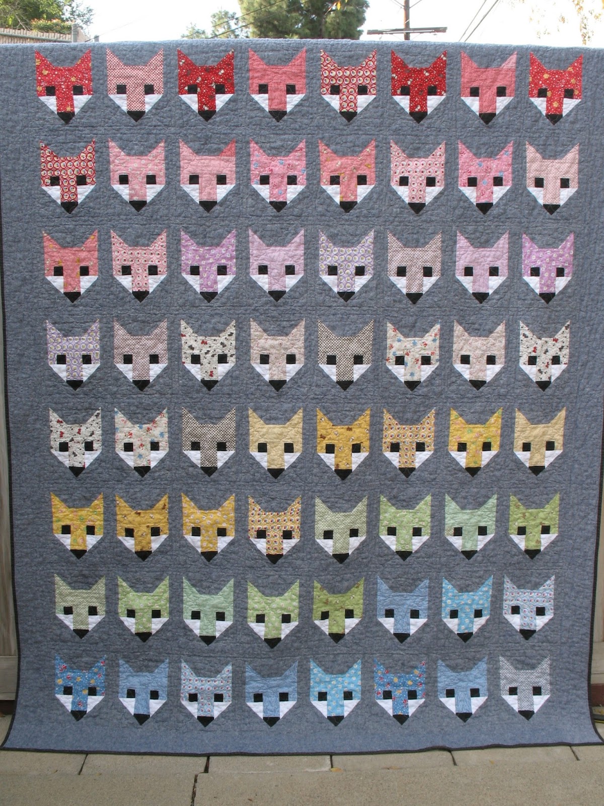 Ye Olde Sweatshop: Fancy Fox Quilt - Retro Style (#46)